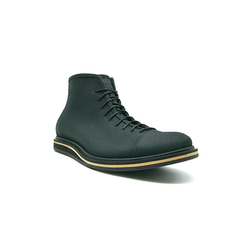 Ocho negro mate detalles beige zapatos de cuero hechos a mano ...