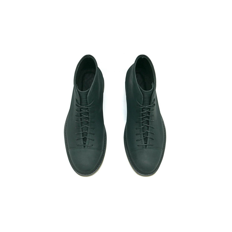 Ocho negro mate detalles beige zapatos de cuero hechos a mano ...