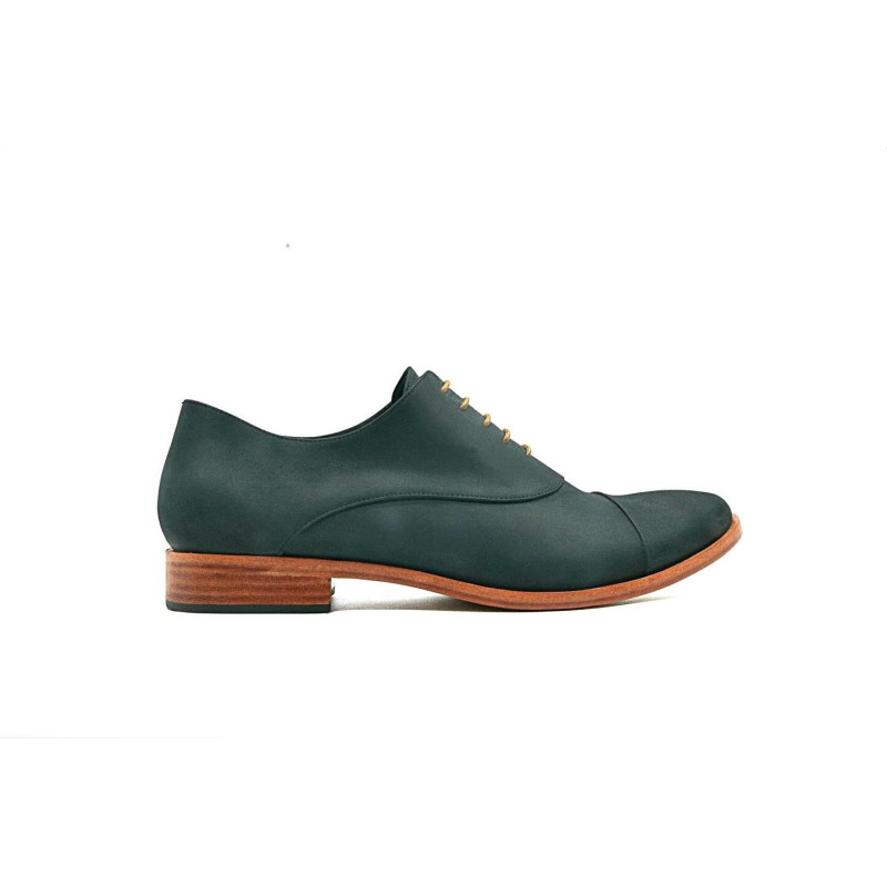 Satie negro graso mate detalles beige zapatos de cuero hechos a mano ...
