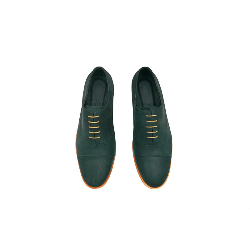 Satie negro graso mate detalles beige zapatos de cuero hechos a mano ...
